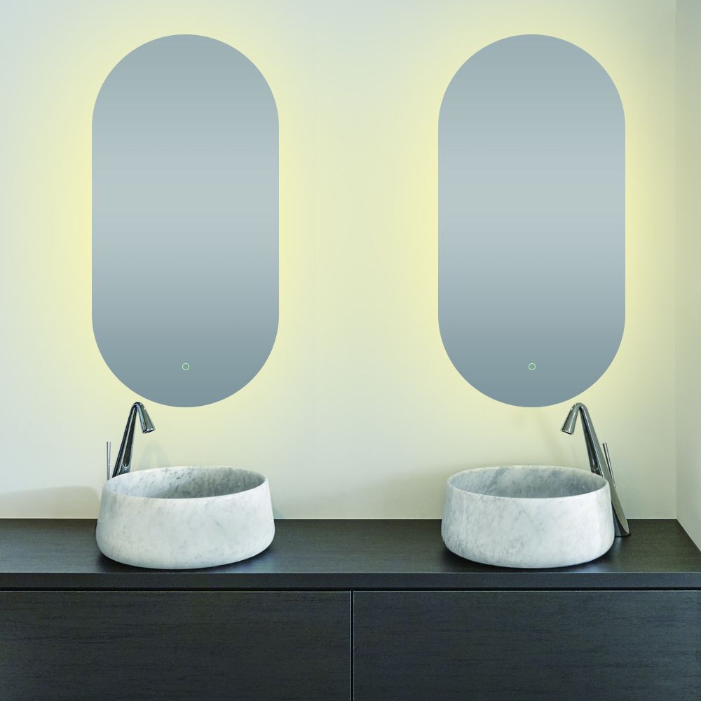 Pill Shaped LED Mirror 500x1000 - Timeless Bathroom Supplies Pill ...